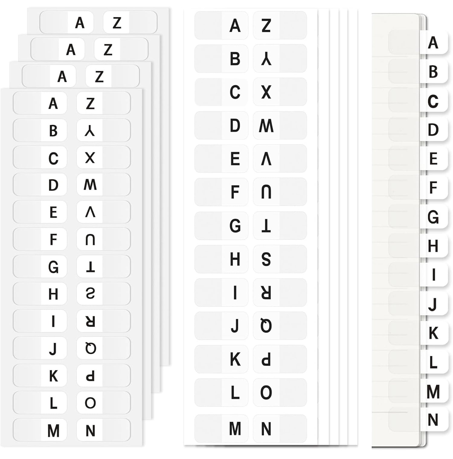 8 Sheets 26 Letter Index Tabs,Bexikou A-Z Alphabet Index Tabs,Small ...