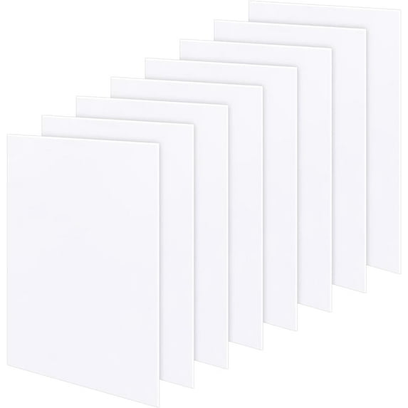 8 Sheets 2mm A4 White Foam Expanded Sheet for Signage Displays and ...