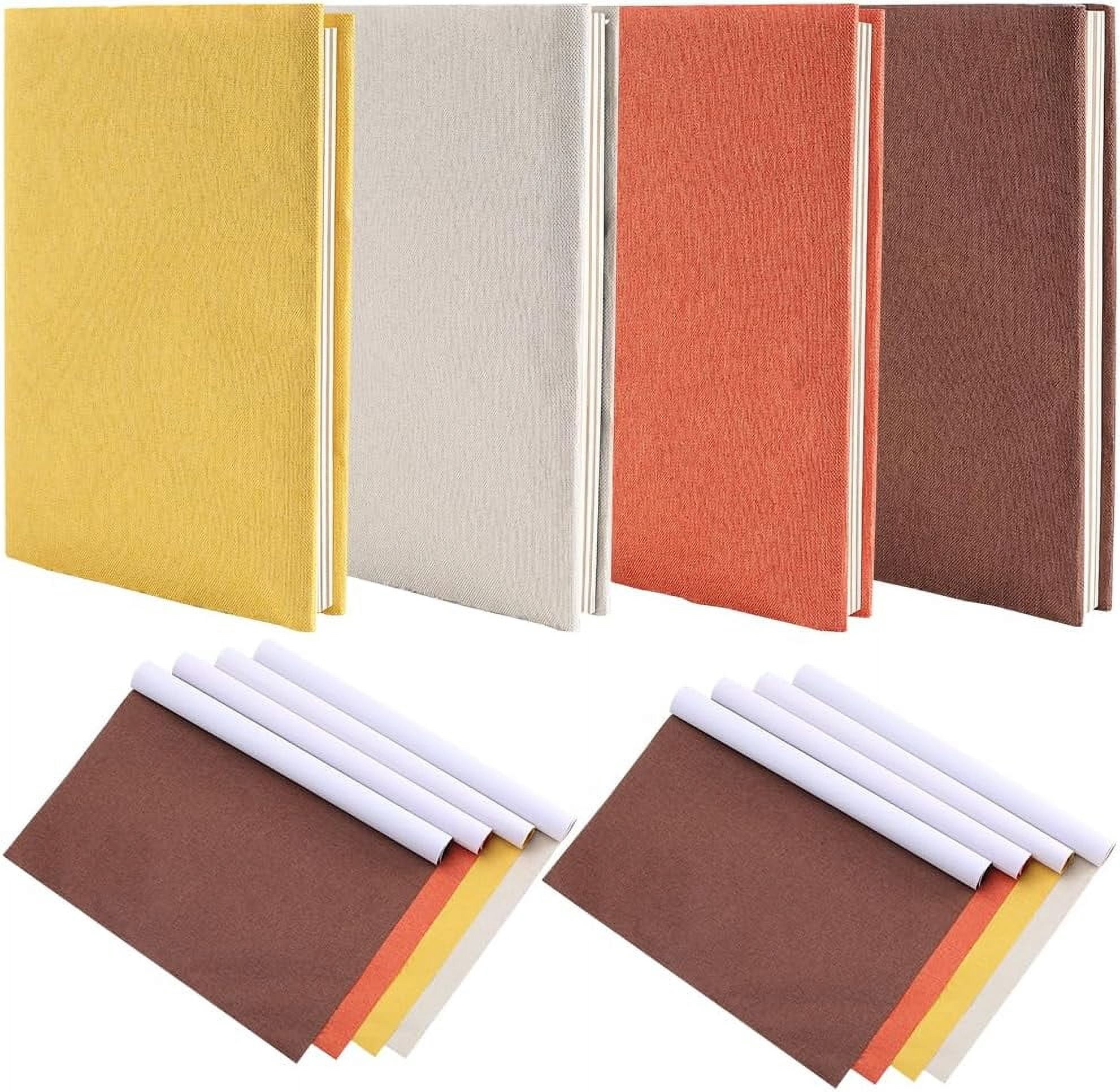 8 Sheets 4 Colors Linen Book Covers Notebook Wraps Rectangle Mixed ...