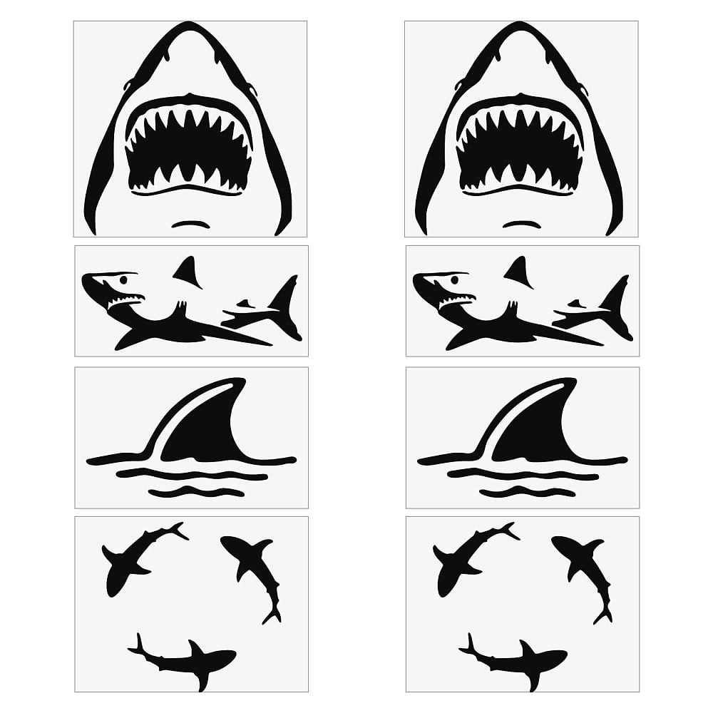 8 Sheets 4 Styles PET Waterproof Car Stickers Self-Adhesive Decals for ...
