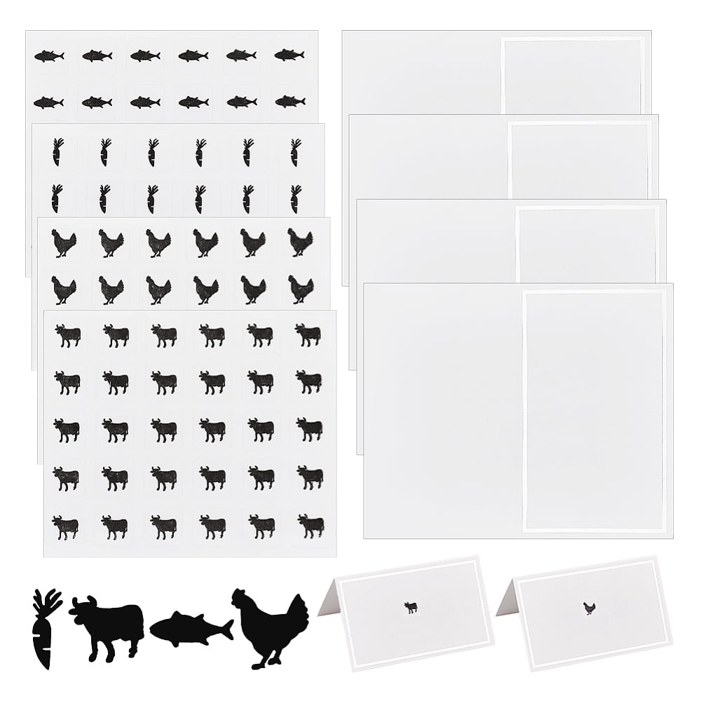 8 Sheets 4 Styles Paper Self Adhesive Cartoon Stickers for Envelopes ...