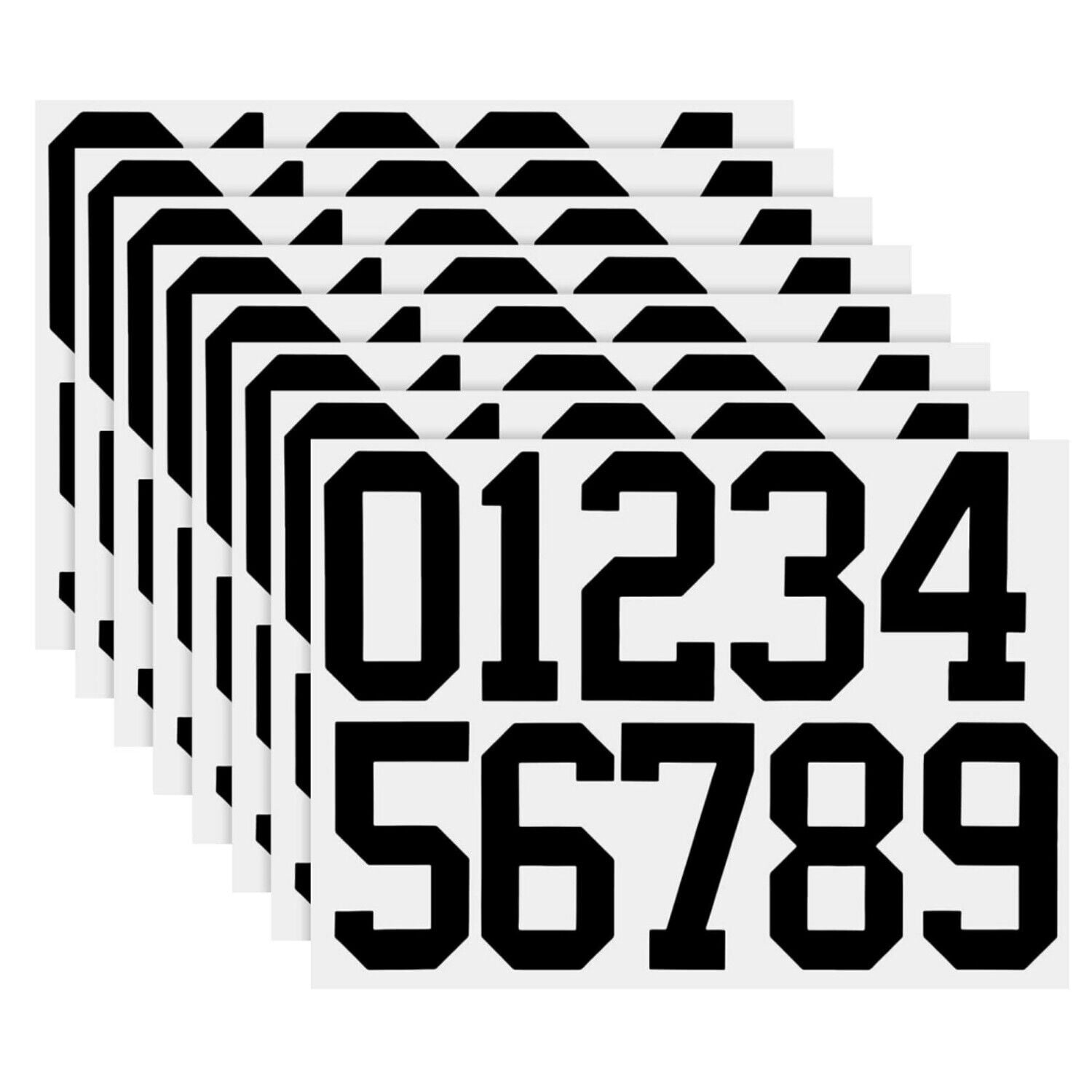 8 Sheets 4Inch Mailbox Number Stickers-Self-Adhesive Vinyl Numbers for ...