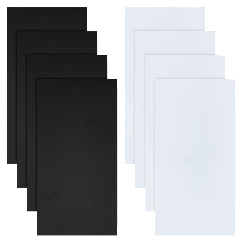 8 Sheets 8x10 Inch Black ABS Plastic Sheet ABS Plastic Plates 0.5mm ...