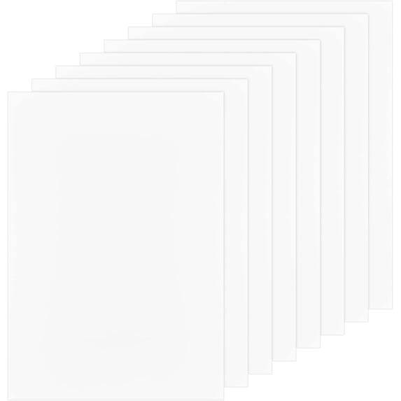 8 Sheets A4 White PVC Flexible Plastic Board Durable Frame Protective ...
