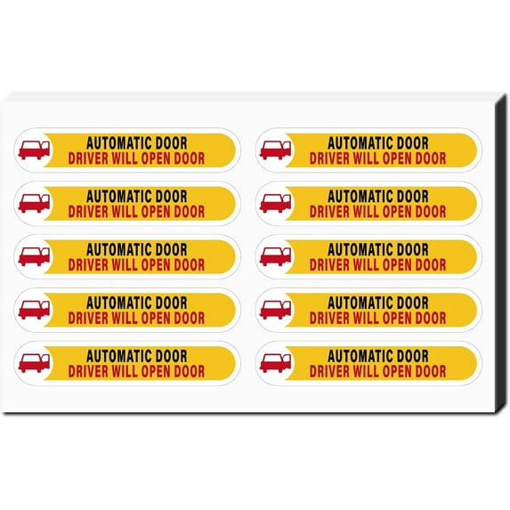 8 Sheets Automatic Door Stickers Mini Vinyl Coated Self Adhesive ...