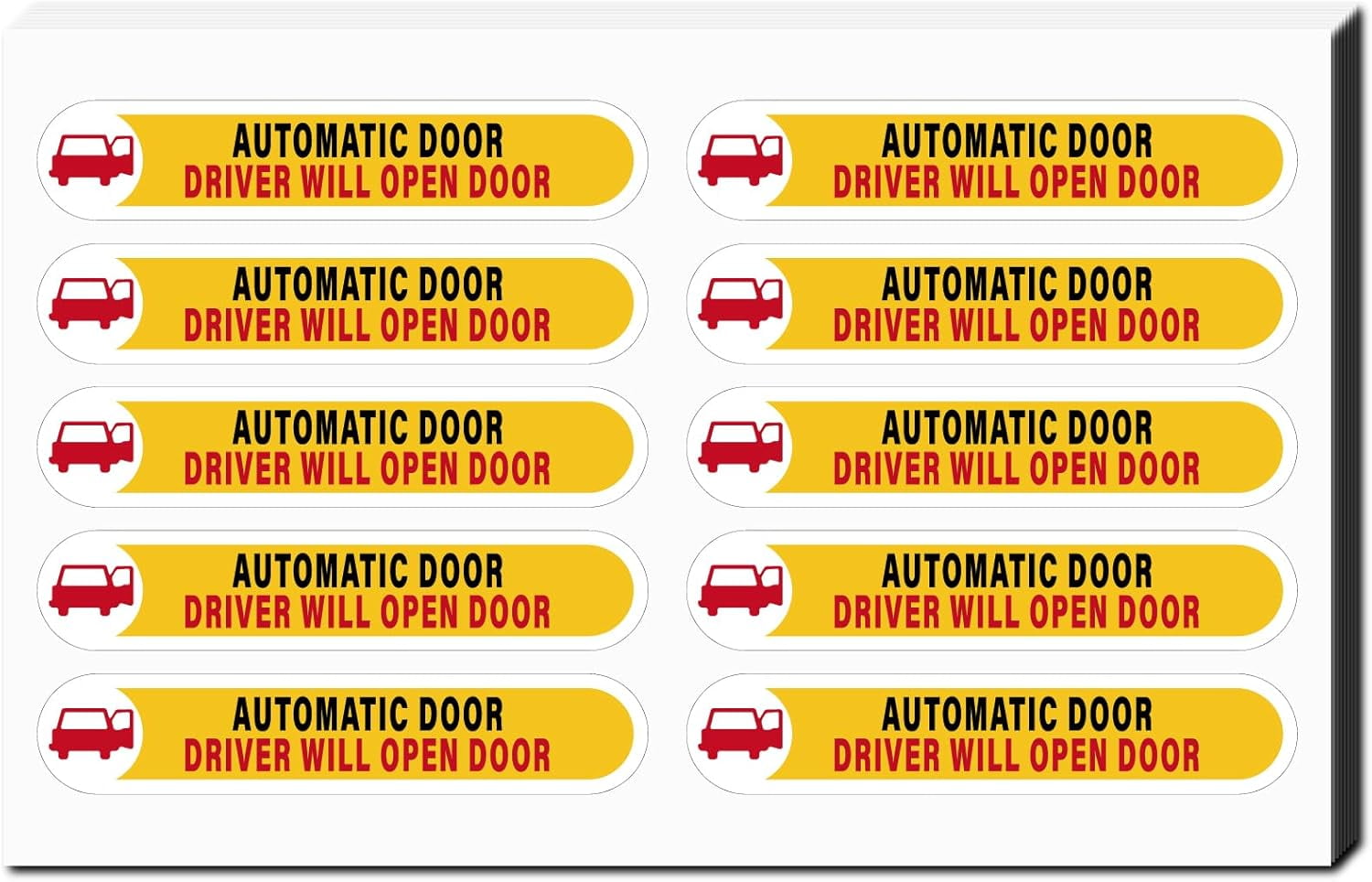 8 Sheets Automatic Door Stickers Mini Vinyl Coated Self Adhesive ...