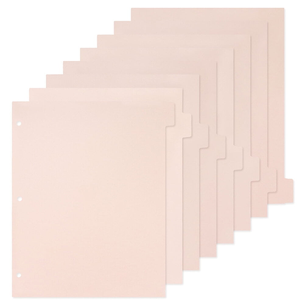 8 Sheets Binder Dividers Binder Notebook Index Page Notebook Page ...
