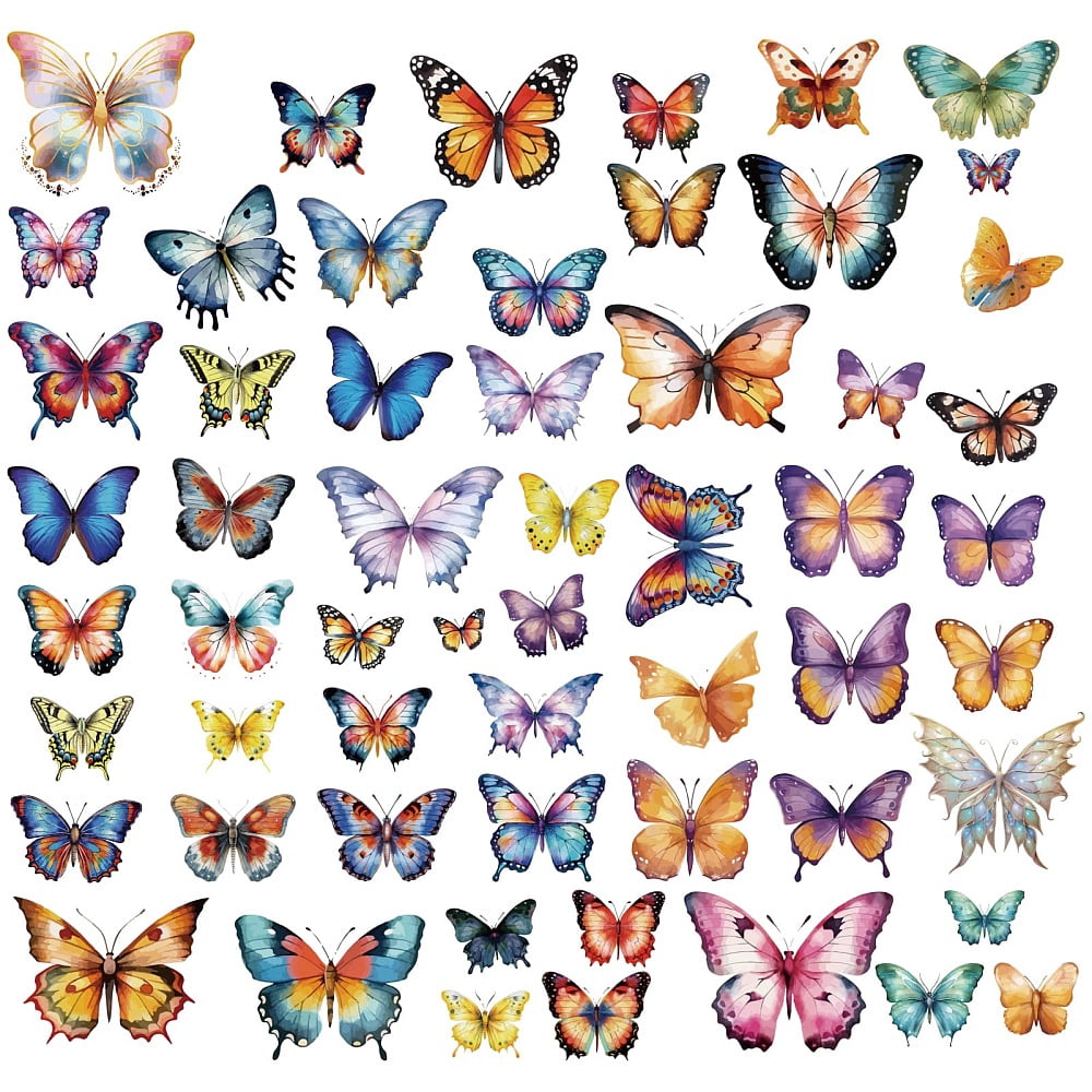 8 Sheets Butterfly Window Stickers Spring Colorful Insects Proof ...