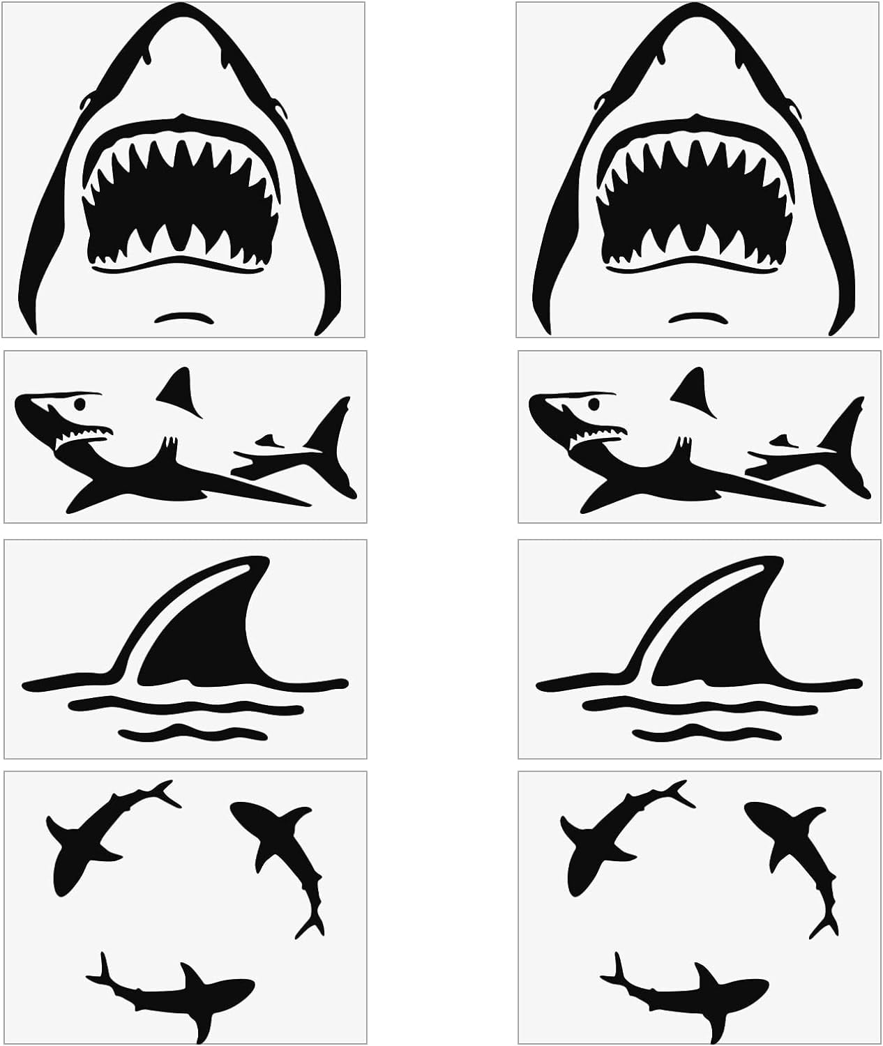 8 Sheets Car Sticker Self Adhesive Car Stickers Waterproof Vinyl Window ...