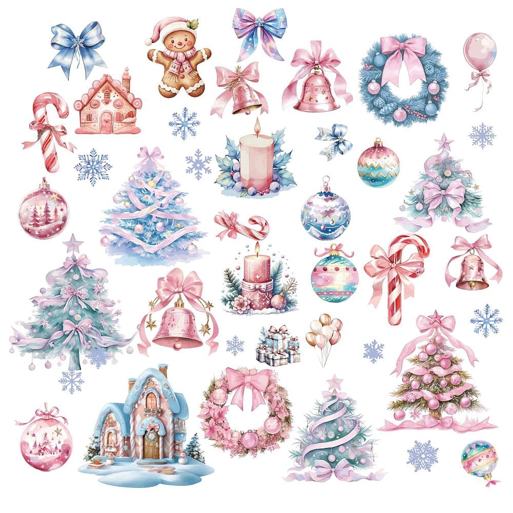 8 Sheets Christmas Tree Window Stickers Snowflake Wall Decals Winter ...