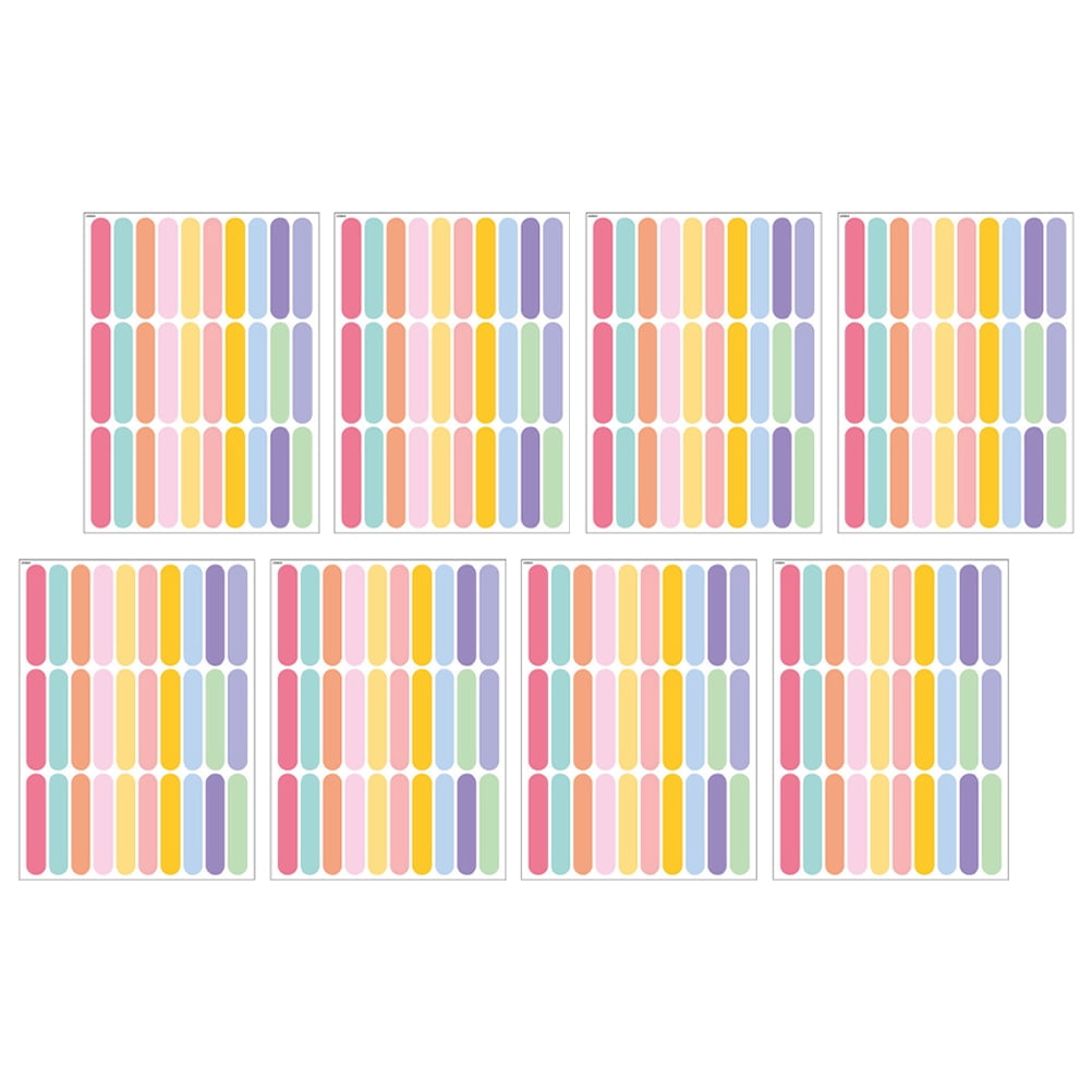 8 Sheets Color Stripes Wall Stickers Baby's Room Floral Wallpaper Decor ...