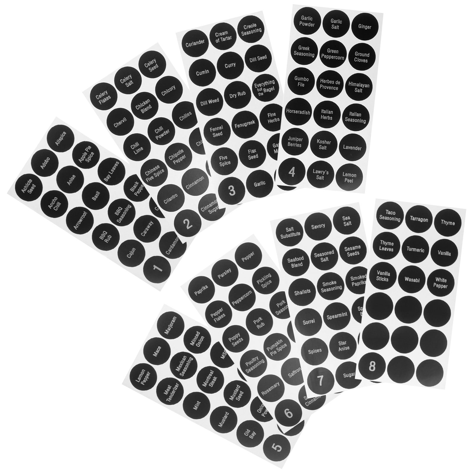 8 Sheets Condiment Bottle Stickers Soda Waterproof Canning Jar Labels ...