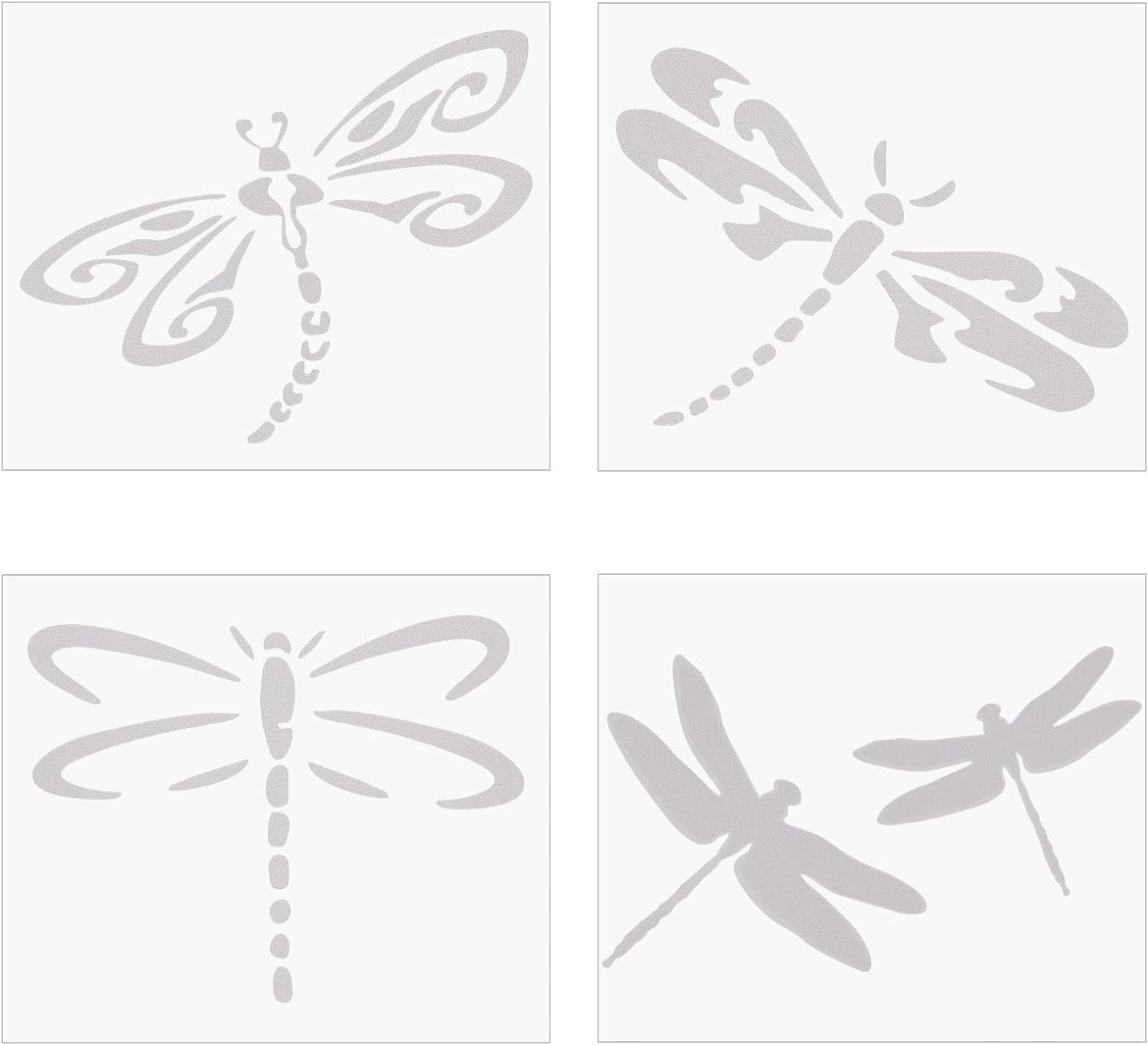 8 Sheets Dragonfly Car Sticker Self Adhesive Car Sticker Waterproof ...