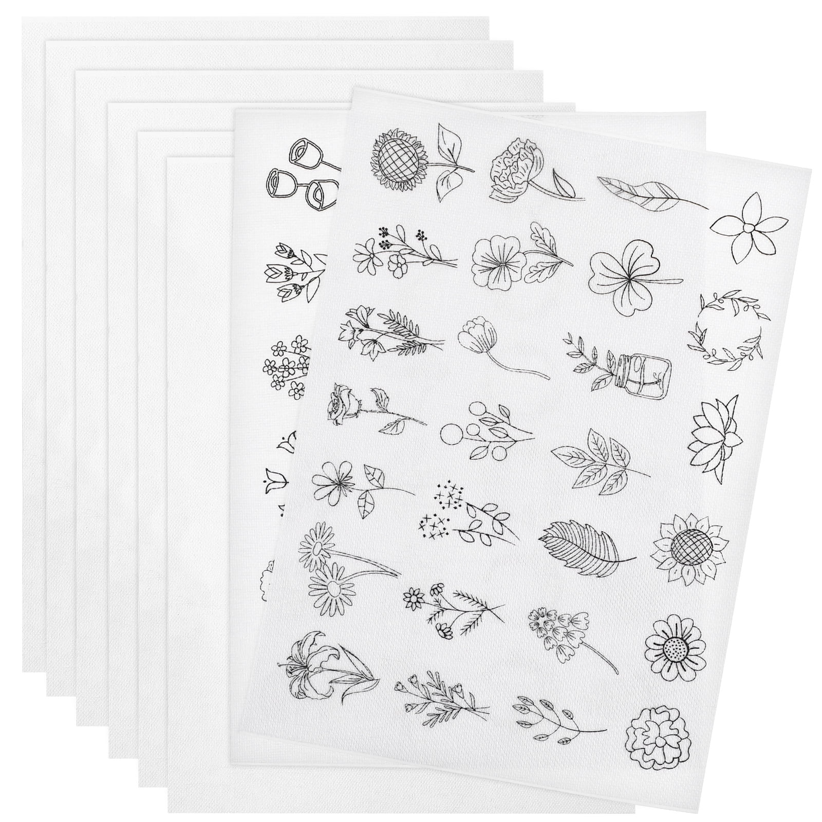 8 Sheets Embroidery Backing Water Soluble Paper Glue-backed Water ...