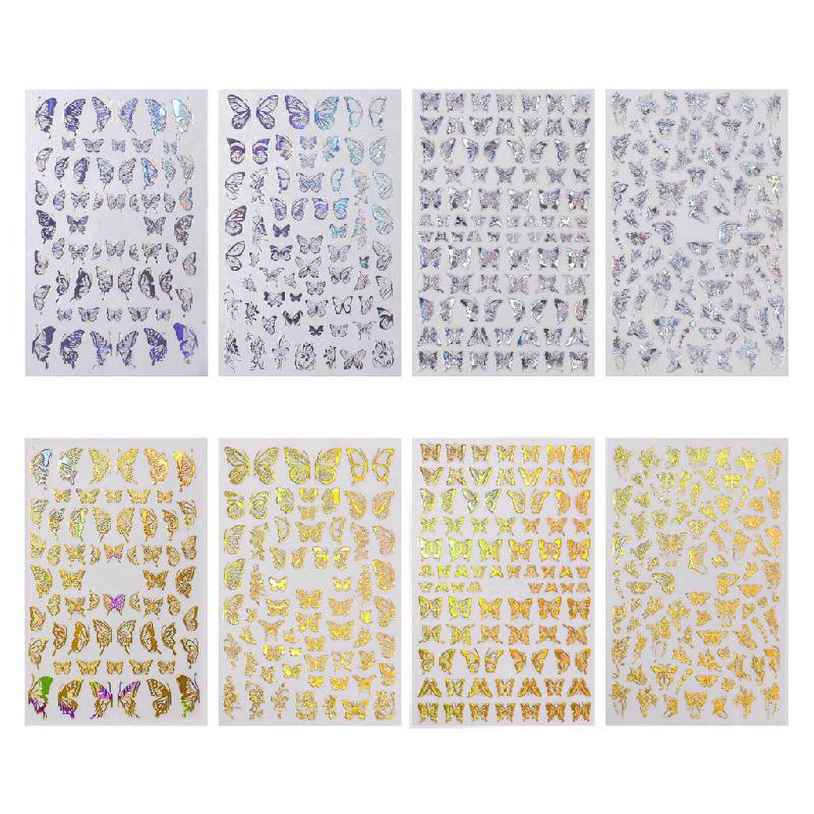 8 Sheets Epoxy Resin Mold Filler UV Filling for Butterfly Stickers DIY ...