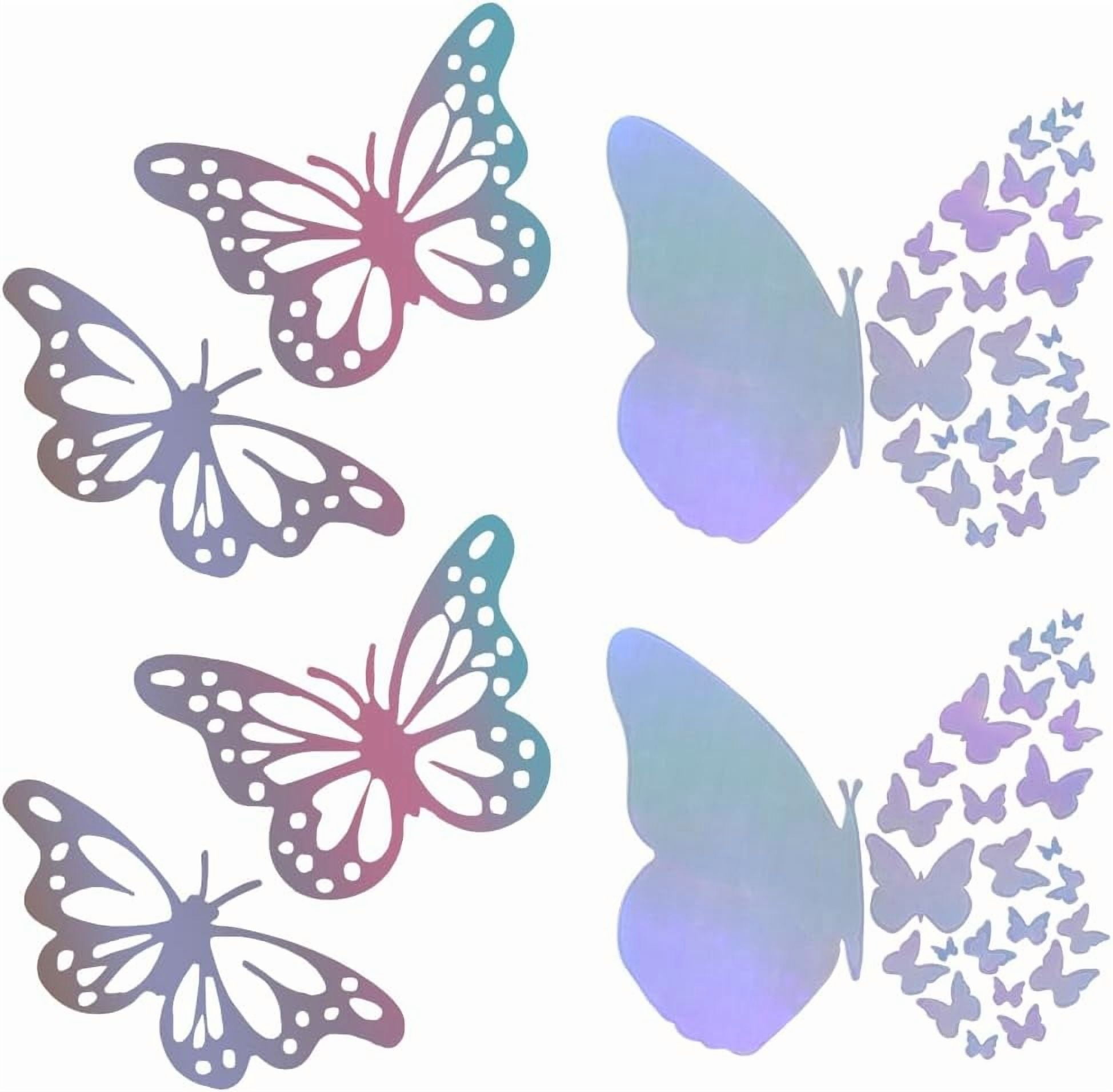 8 Sheets Large Butterfly Car Decals Set Butterfly Vinyl Waterproof ...
