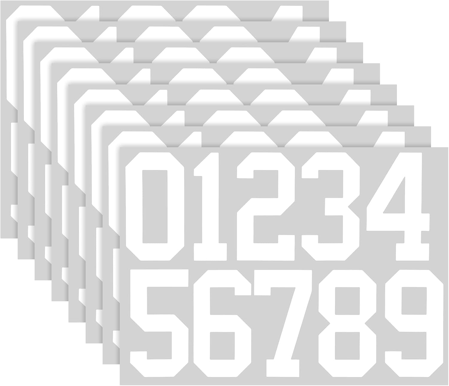 8 Sheets Mailbox Numbers Stickers Waterproof Vinyl Number Self Adhesive ...