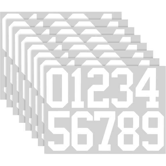 8 Sheets Mailbox Numbers Stickers Waterproof Vinyl Number Self Adhesive ...