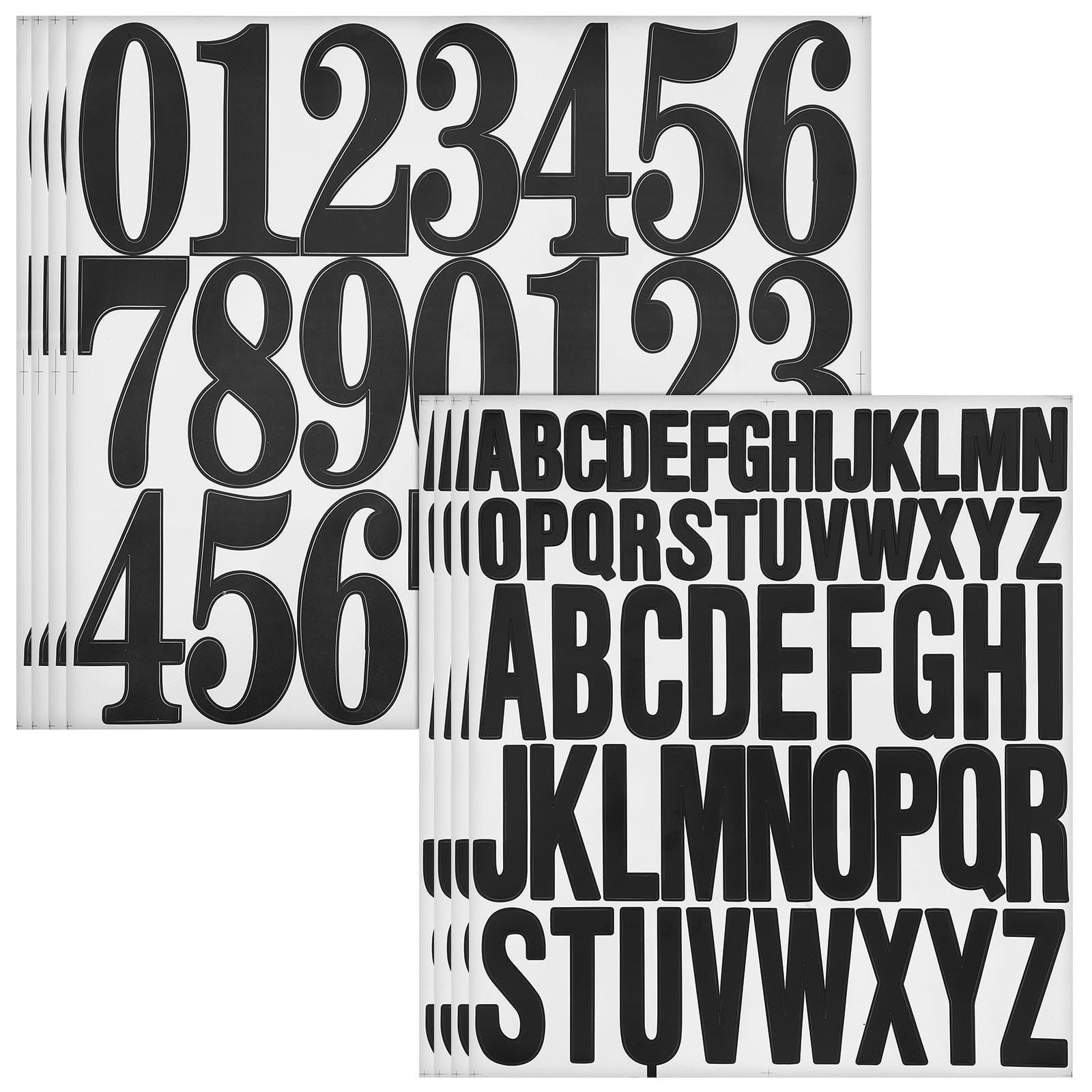 8 Sheets Number And Letter Stickers Alphabet Stickers Adhesive Number ...