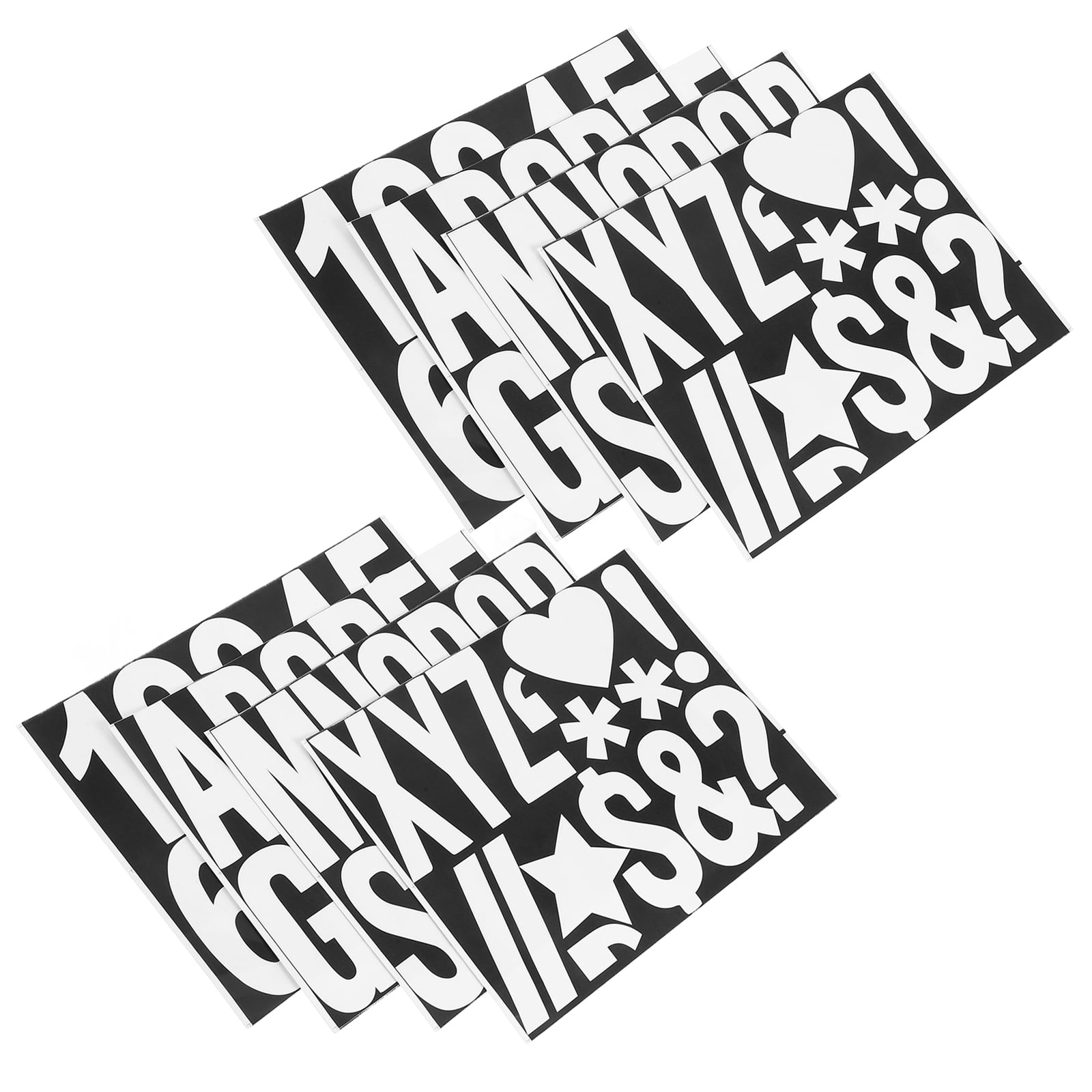 8 Sheets Of Peel and Stick Numbers House Numbers and Letters Mailbox ...