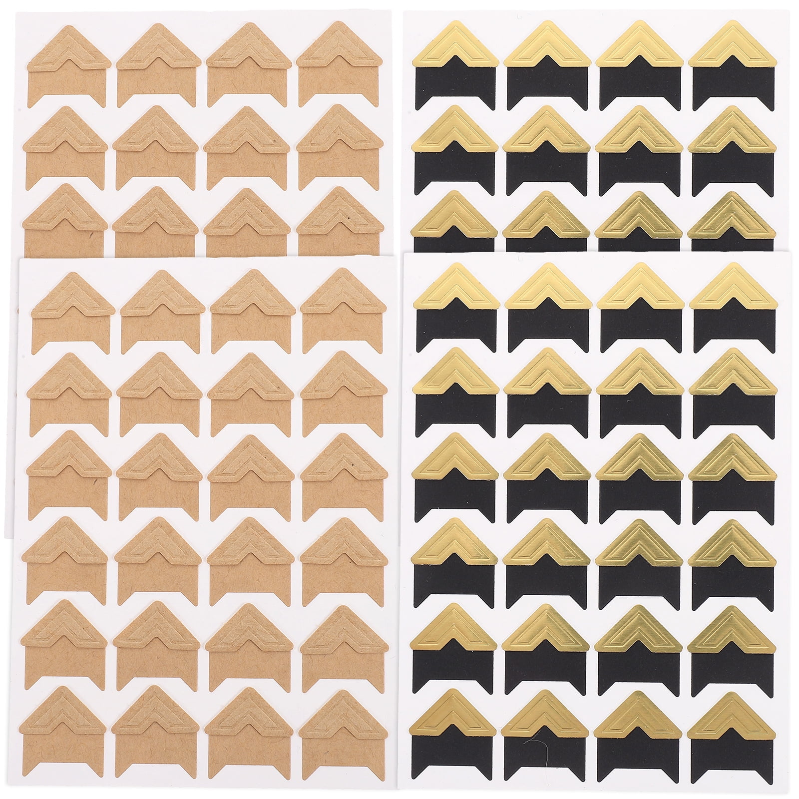 8 Sheets Photo Corner Stickers Self Adhesive Photo Mounting Corners ...