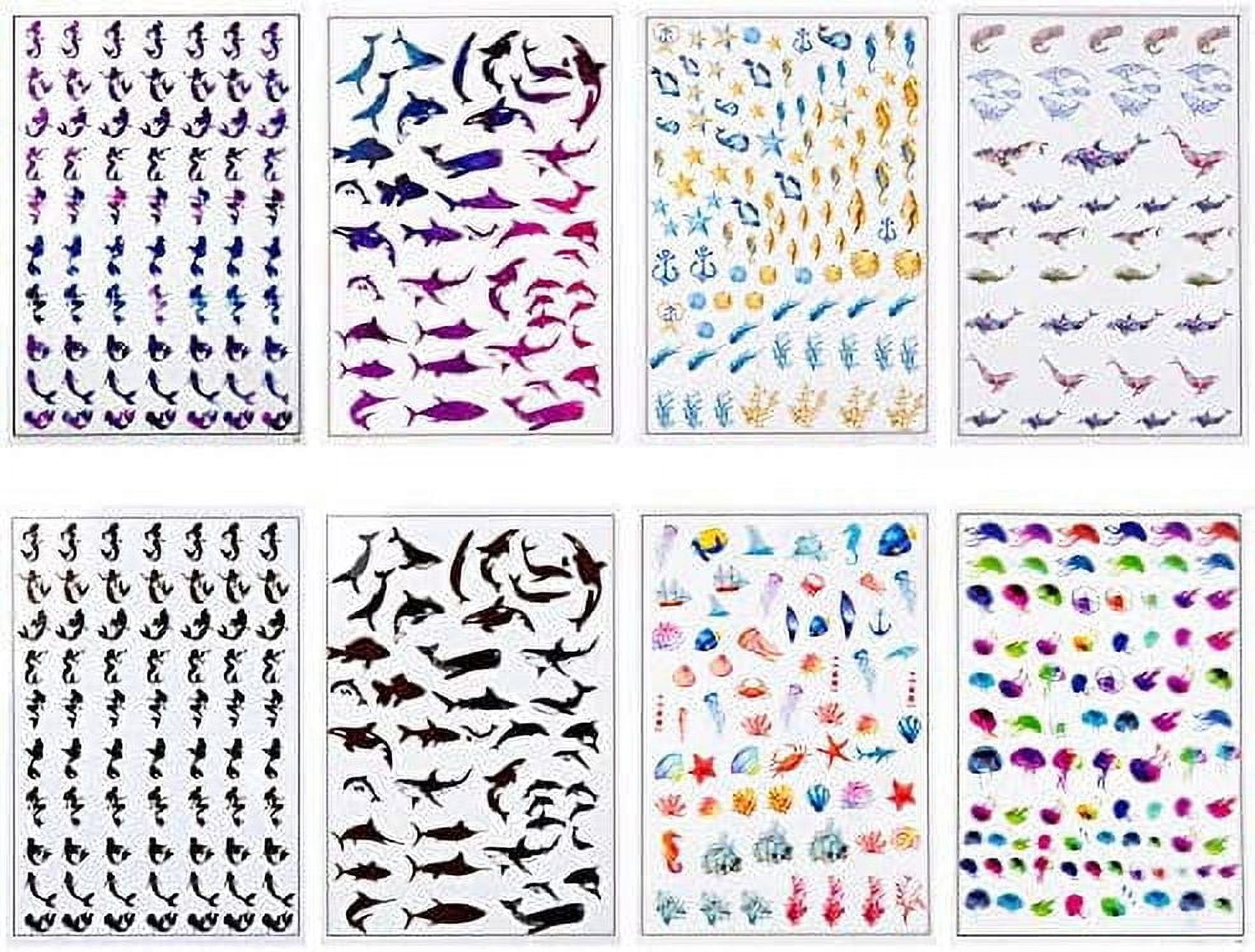 8 Sheets Resin Decorative Films Transparent Image Sheets for Resin Sea ...