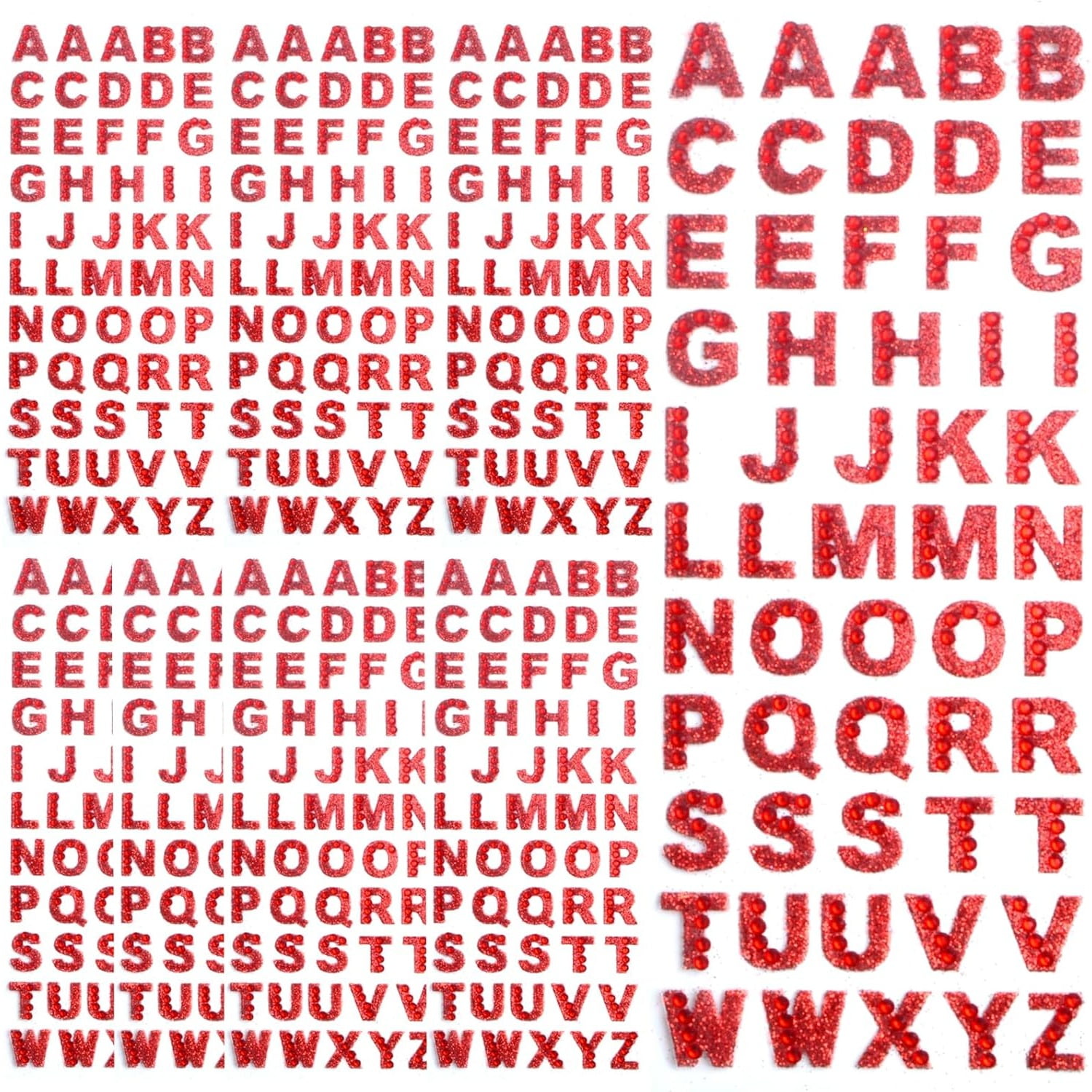 8 Sheets Rhinestone Alphabet Stickers Glitter Self-Adhesive Diamond ...