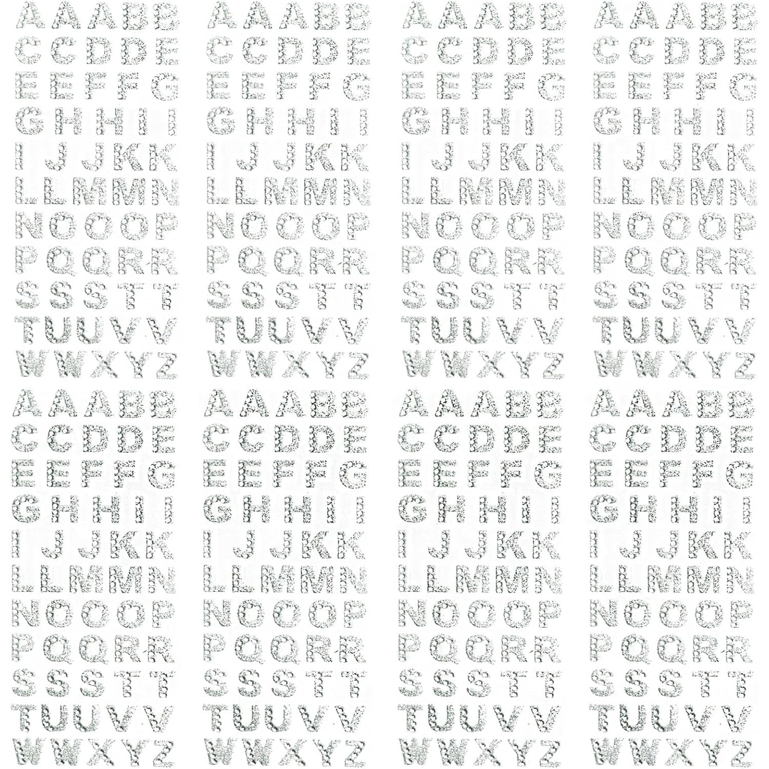 8 Sheets Rhinestone Alphabet Stickers Glitter Self-Adhesive Diamond ...