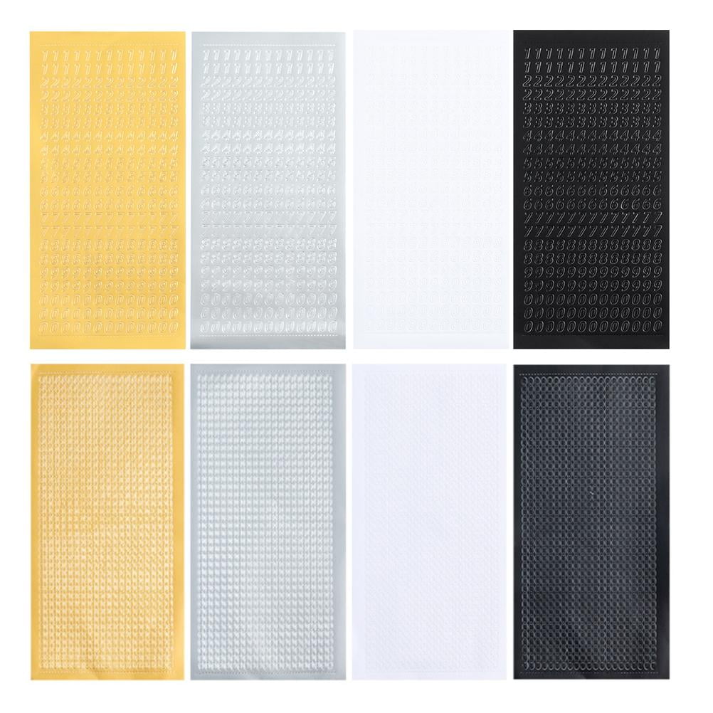 8 Sheets Self Adhesive Letters Numbers Stickers DIY PVC Letter Number ...