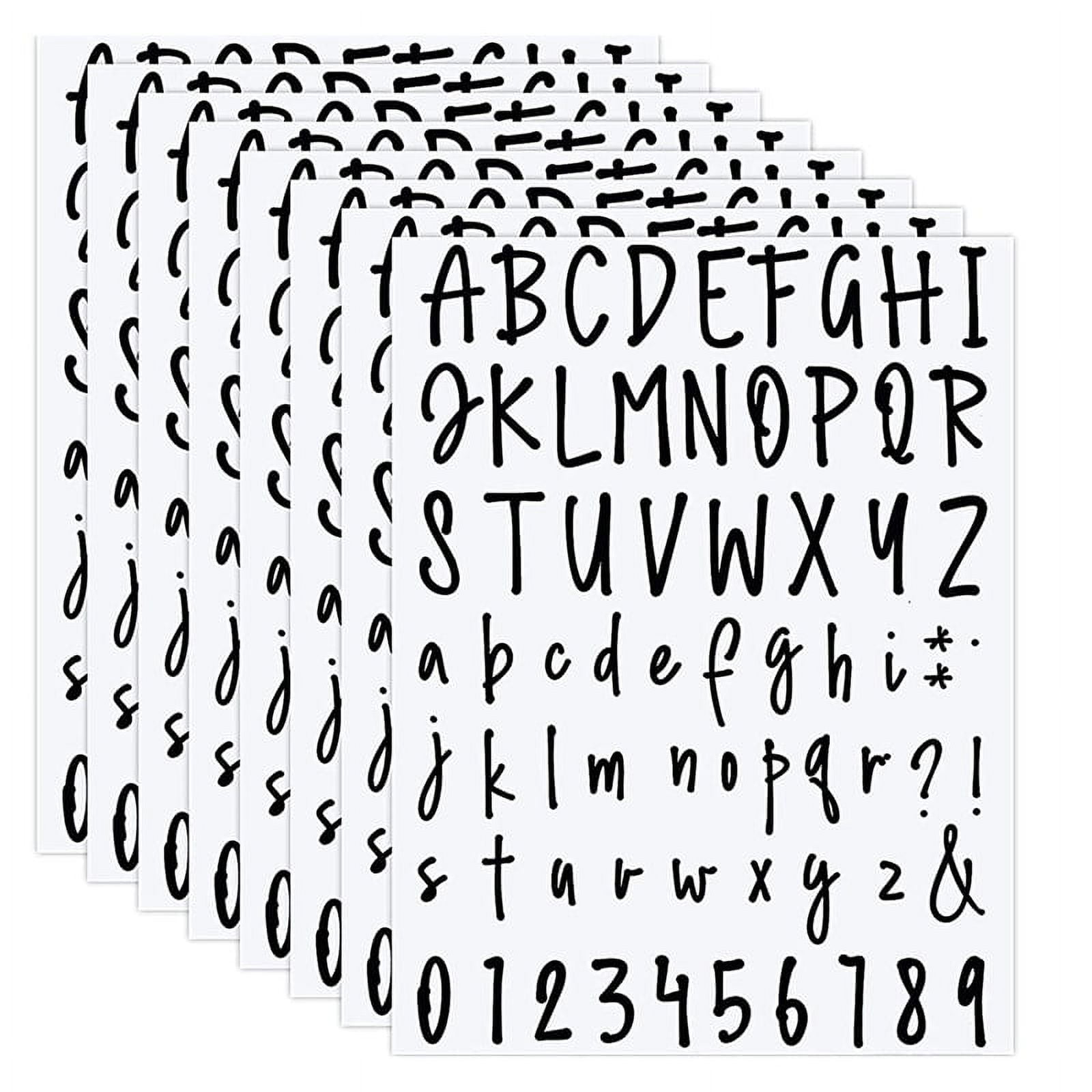 8 Sheets Self Adhesive Vinyl Letters Numbers Kit, Stickers DIY Decal ...
