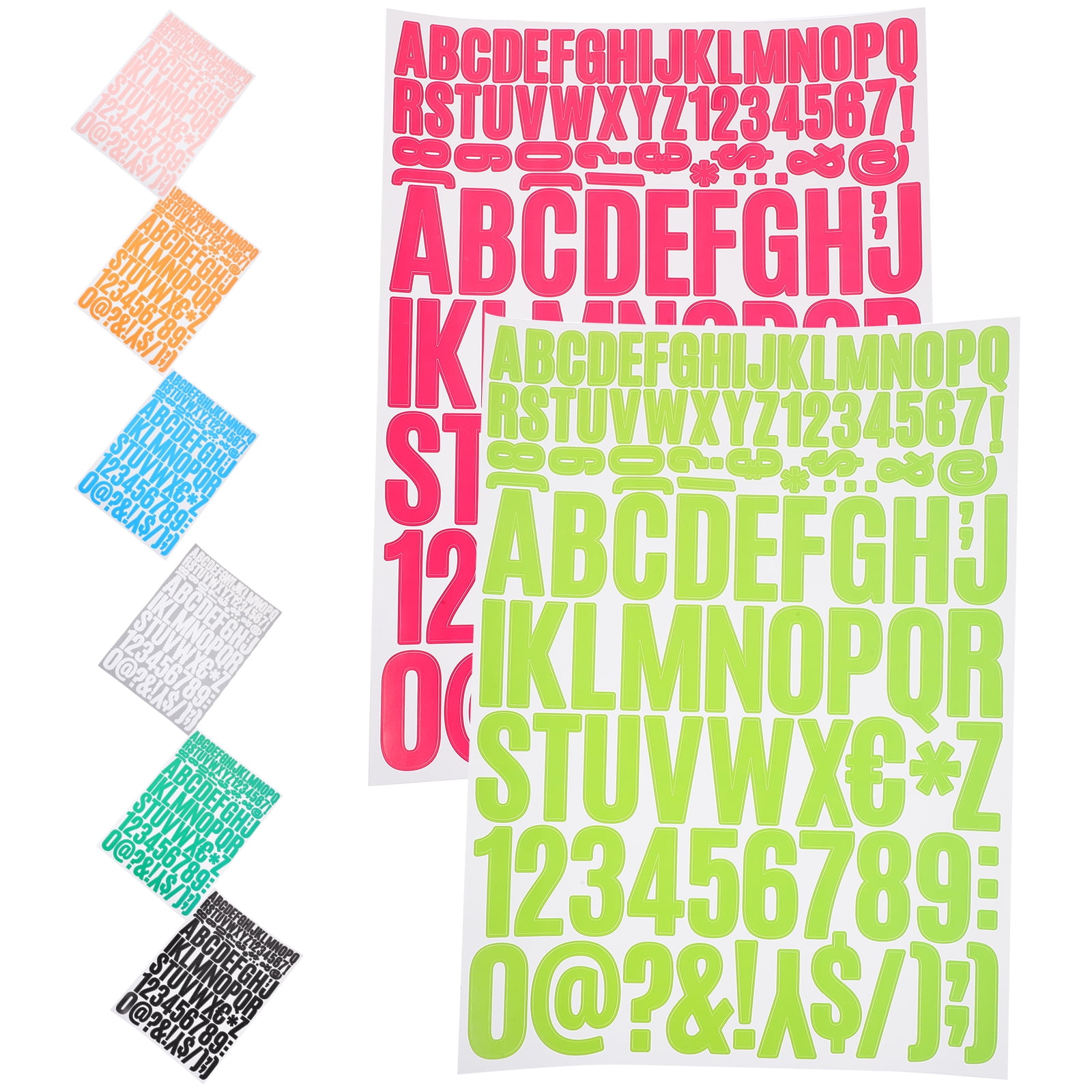 8 Sheets Self-adhesive Stickers Tack Vinyl Numbers Poster Board Laptop ...