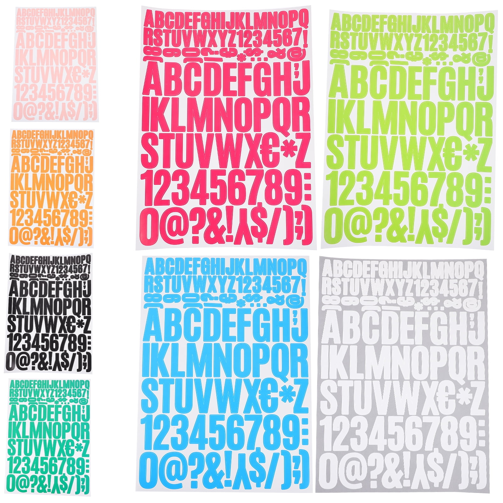 ONAPARTER 8 Sheets Self-adhesive Stickers Water Bottle Letter for ...