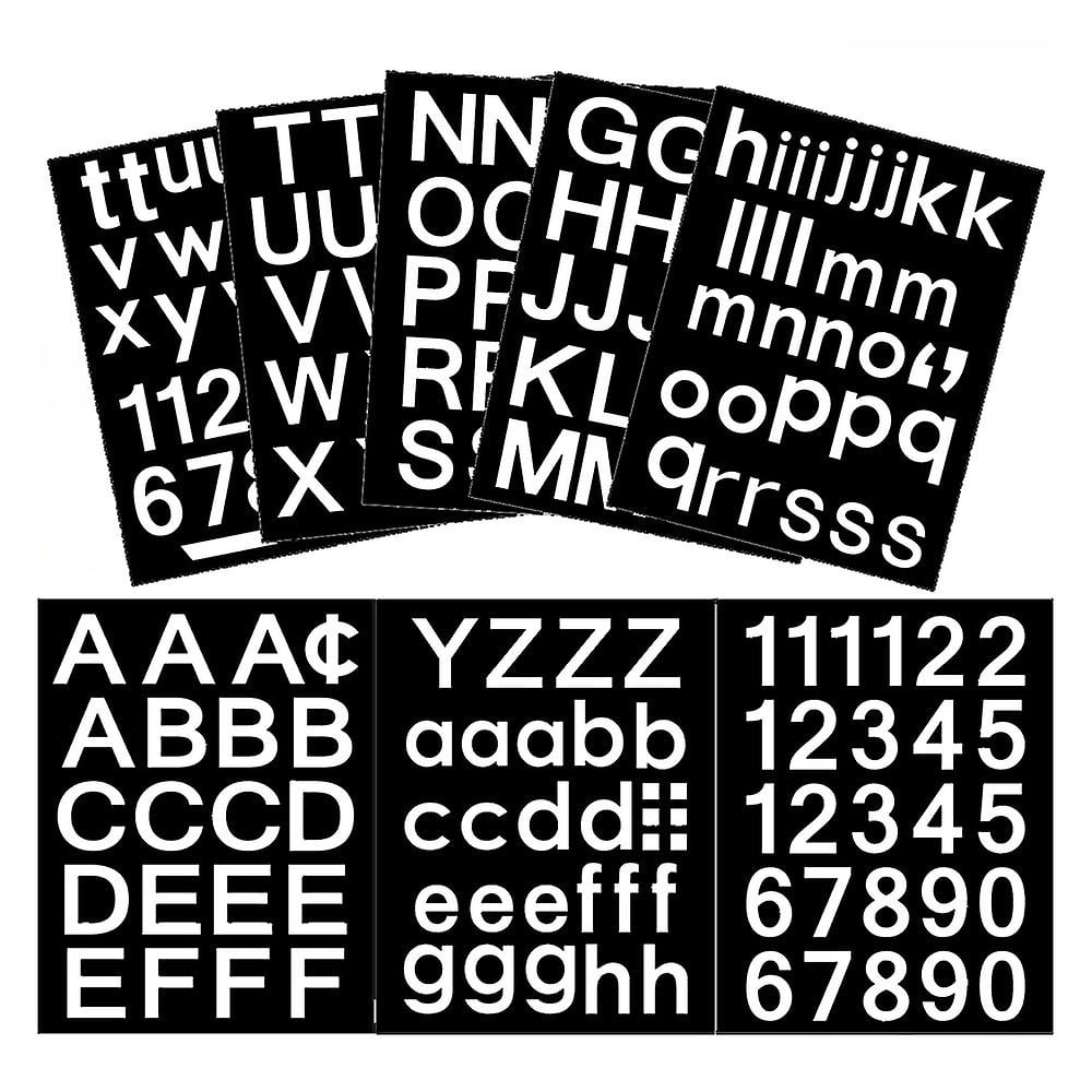 8 Sheets Self adhesive Vinyl Letters Numbers Kit, Mailbox Numbers ...