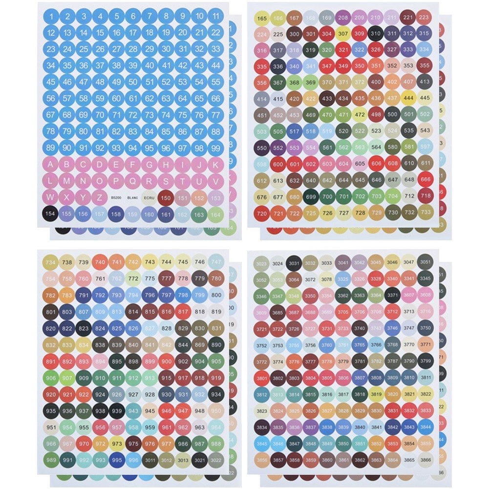 8 Sheets Sticker Self-Adhesive Labels Paper Hole Reinforcements Sticker ...
