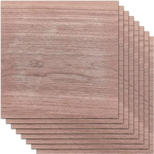 8 Sheets 11.8x11.8inch Square Walnut Wood Veneer Boards, 0.5mm Thin ...