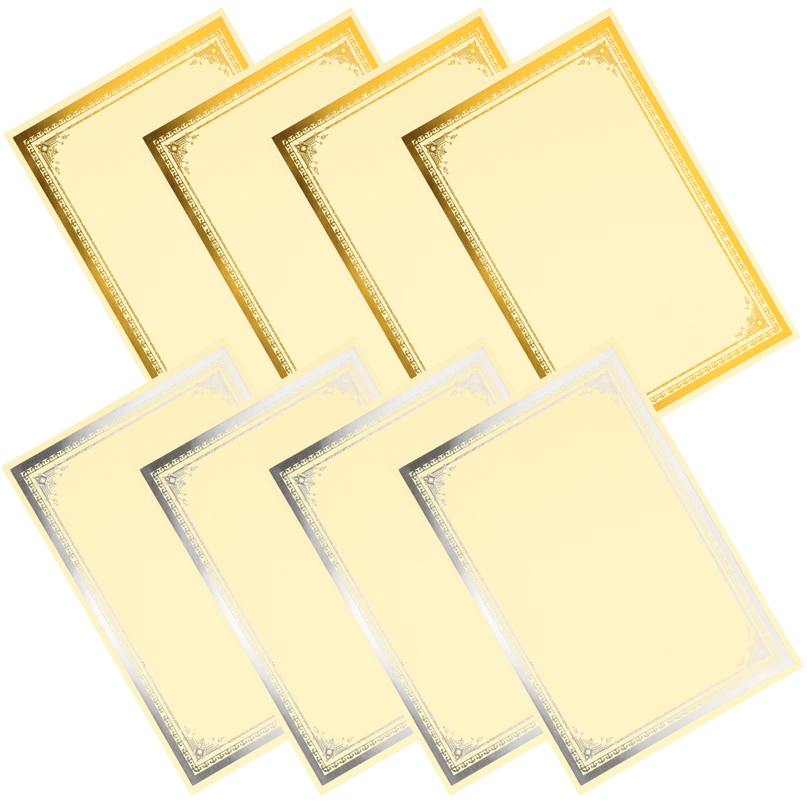 8 Sheets of Blank Certificate Papers Printable Paper Award Papers ...