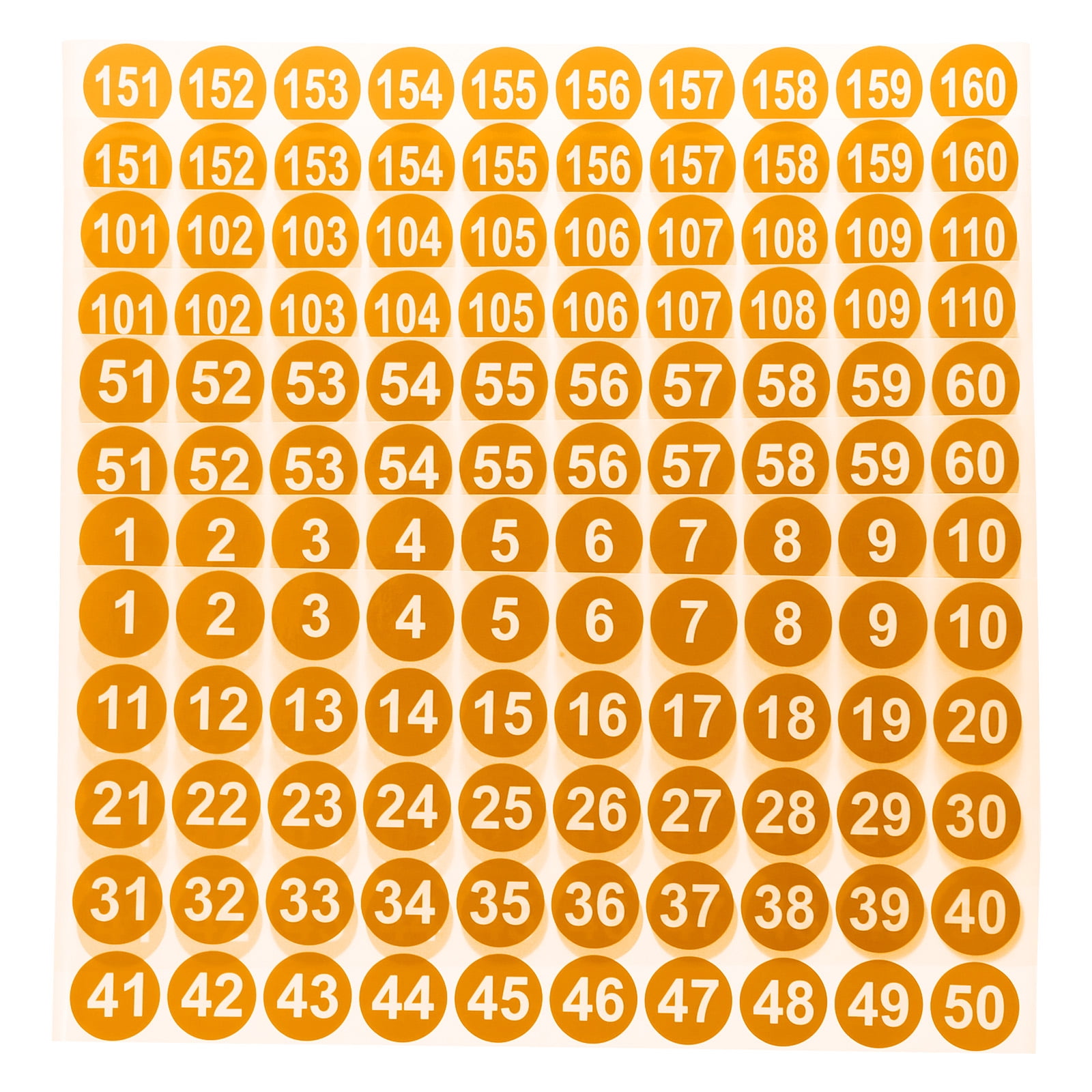 8 Sheets of Number Stickers Number Label Stickers Number Stickers ...