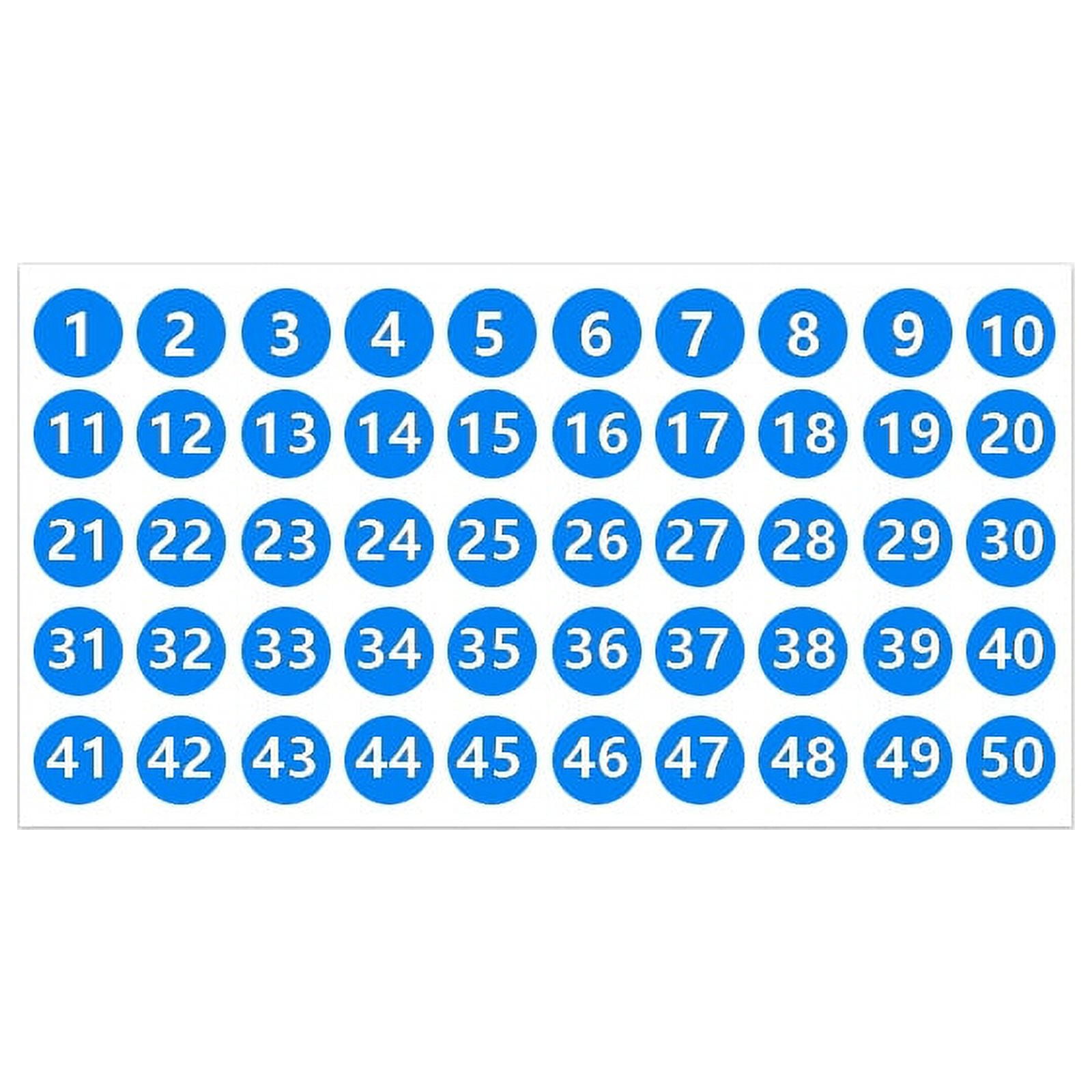 8 Sheets of Number Stickers Number Label Stickers Number Stickers ...