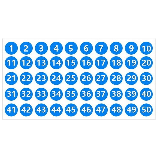 8 Sheets of Number Stickers Number Label Stickers Number Stickers ...