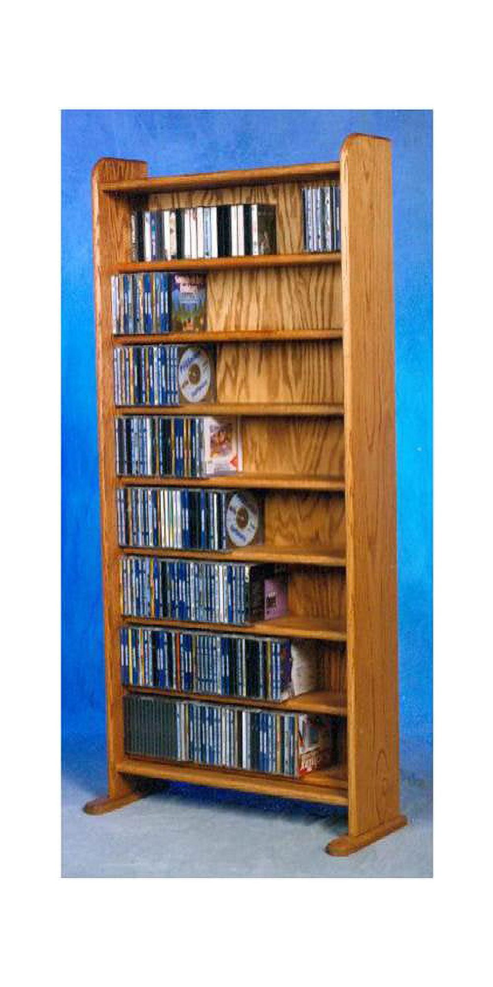 8 Shelf CD Storage (Honey Oak) - Walmart.com