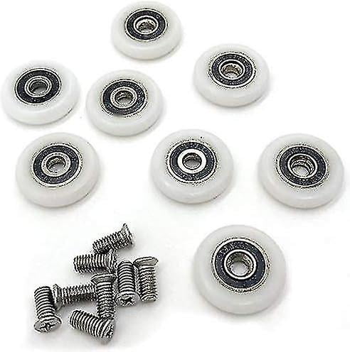 8 Shower Door Rollers Wheels Runner Pulleys Roller 19mm - Walmart.com