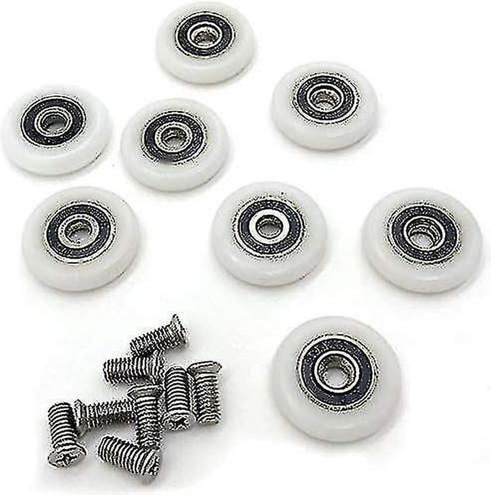 8 Shower Door Rollers Wheels Runner Pulleys Roller - Walmart.com