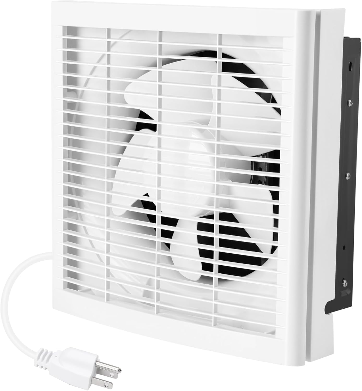 8" Shutter Exhaust Fan, 310CFM Window or Wall Mount Ventilation Fan for ...