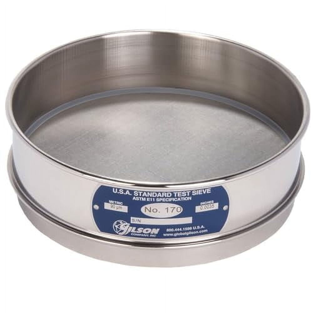 8" Sieve, All Stainless, Full Height, No. 170 - Walmart.com