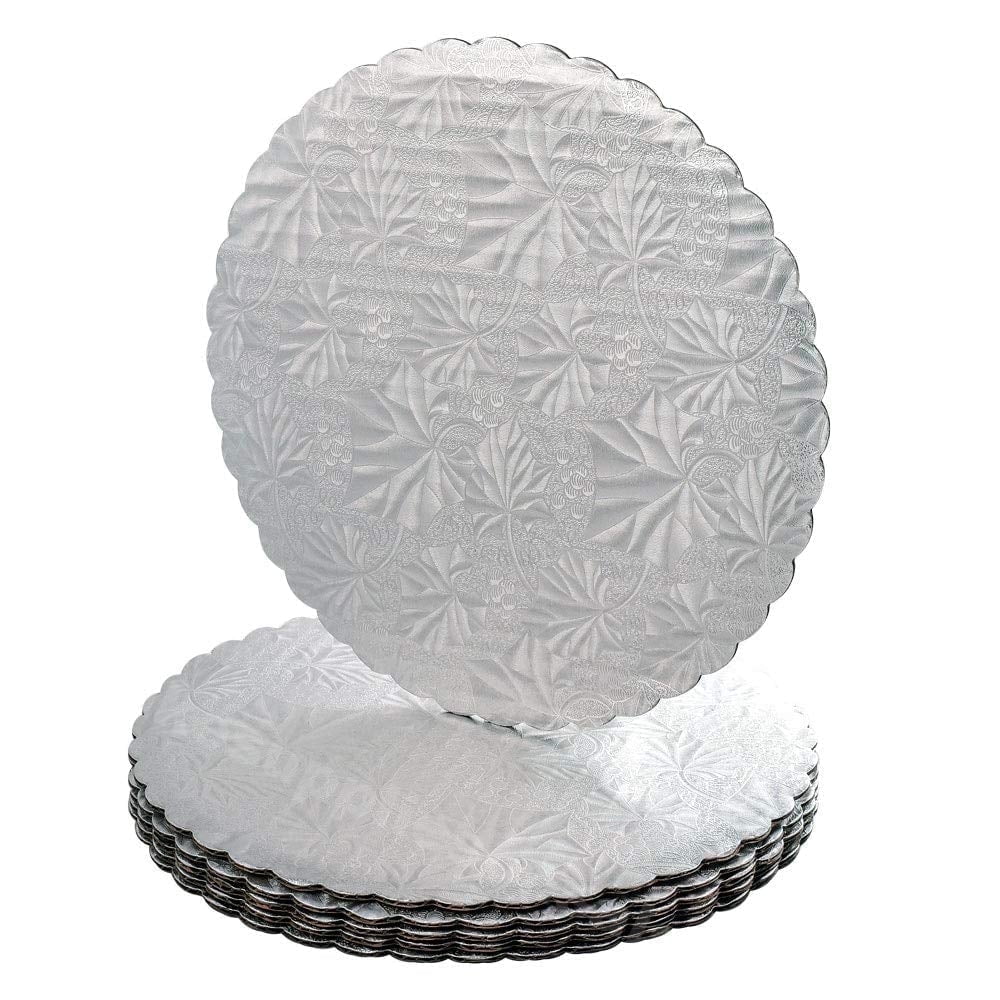 8" Silver Scalloped Edge Boards, 12 ct - Walmart.com