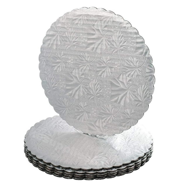 8" Silver Scalloped Edge Boards, 12 ct - Walmart.com