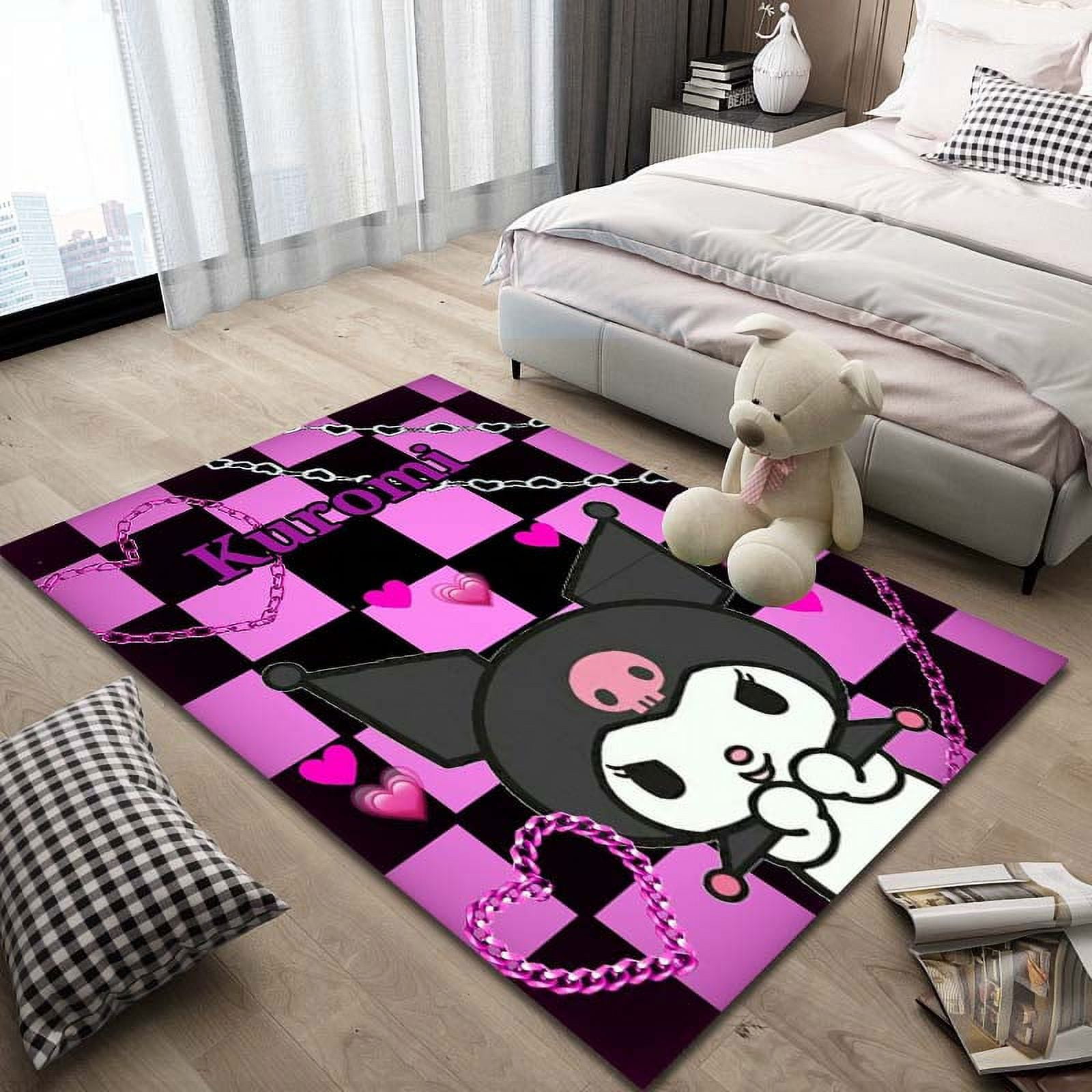 8 Size Kuromi Cute Cartoon Printing Carpet and Rug Living Room Bedroom ...