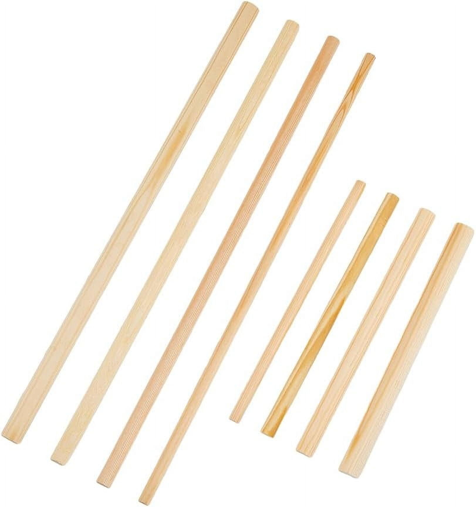 8 Sizes 18PCS Wooden Half Dowel Rods Unfinished Wood Rod Craft Semi ...