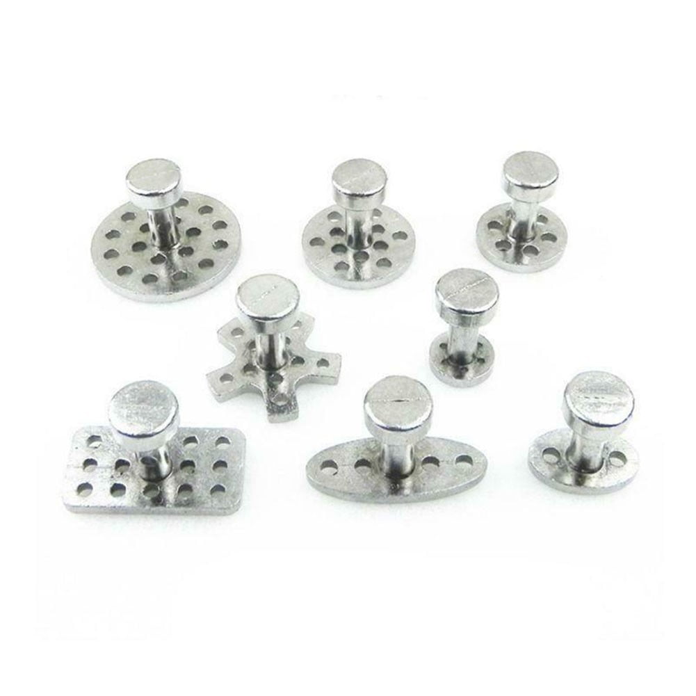 8 Sizes Car Body Dent Repair Aluminum Puller Tabs Cold-Glue Kit ...