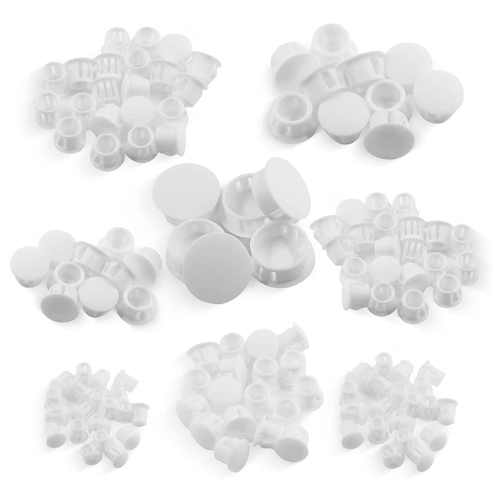 8 Sizes Plastic Hole Plugs Assortment Flush Type Snap in Locking Tube ...